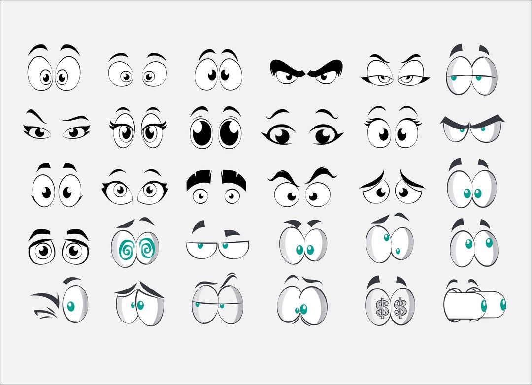 Eyes Vectors Bundle, SVG, PNG, DXF - Etsy