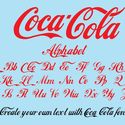 Coca Cola Font Alphabet SVG PNG DXF - Etsy