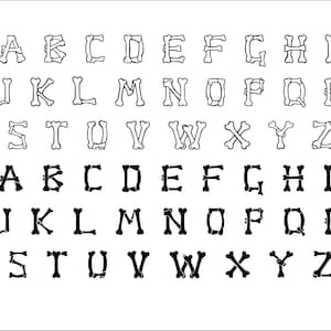Bone Font SVG, PNG, DXF - Etsy