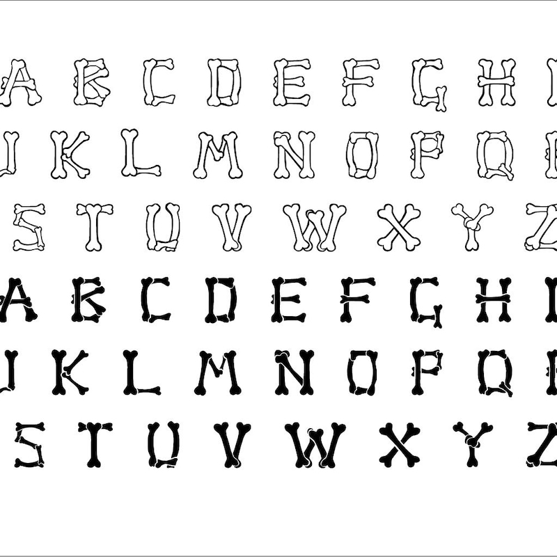 Bone Cricut Font - Etsy