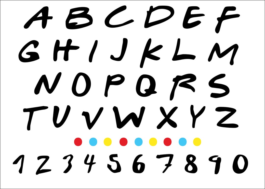 Friends Font, Alphabet, SVG, PNG, DXF - Etsy