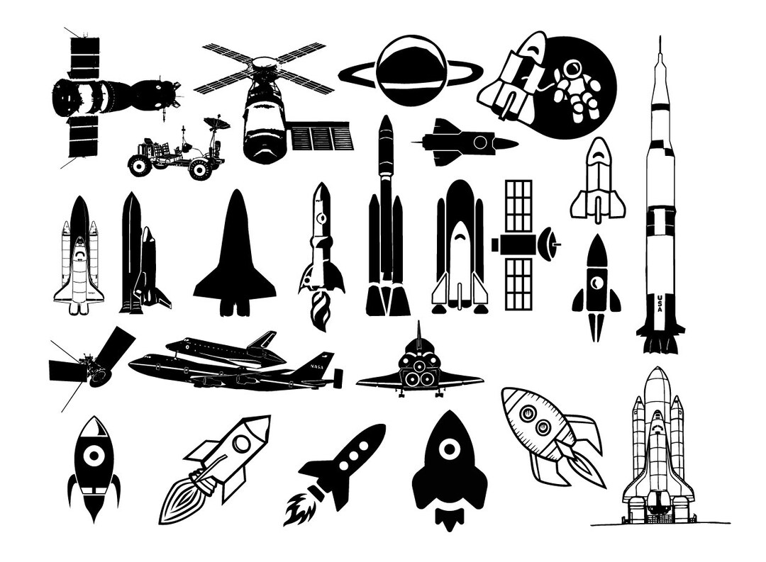 Space Shuttle, Rocket, SVG, PNG, DXF - Etsy
