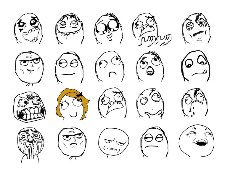 Meme Faces Meme Vector SVG PNG DXF | Etsy