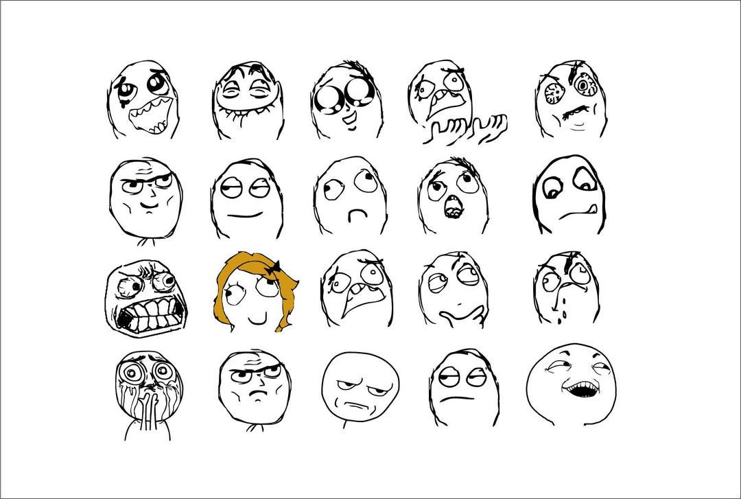 Meme Faces, Meme Vector, SVG, PNG, DXF - Etsy UK