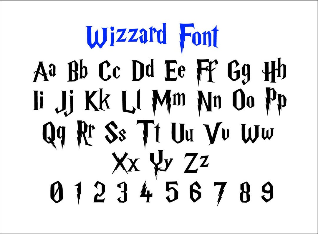 Wizzard Alphabet Font, SVG, PNG, DXF - Etsy