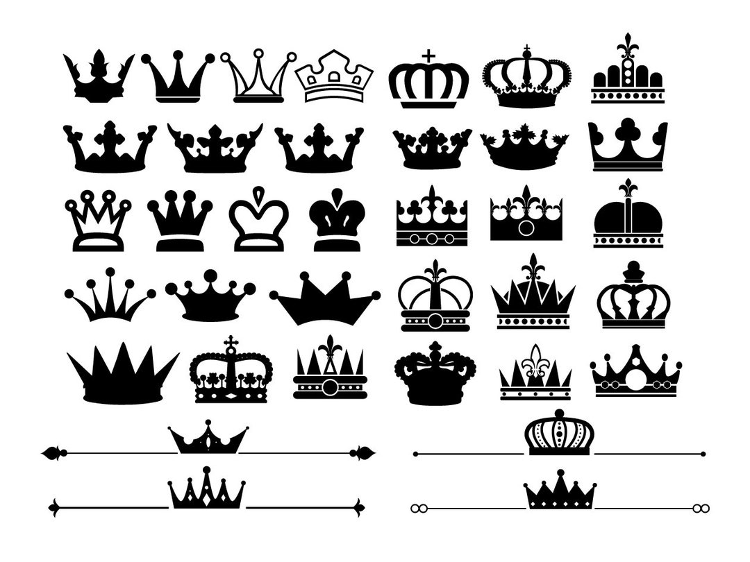 Crown Bundle, SVG, PNG, DXF - Etsy