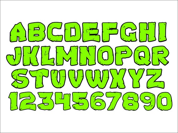 Ninja Turtles Alphabet SVG PNG - Etsy UK