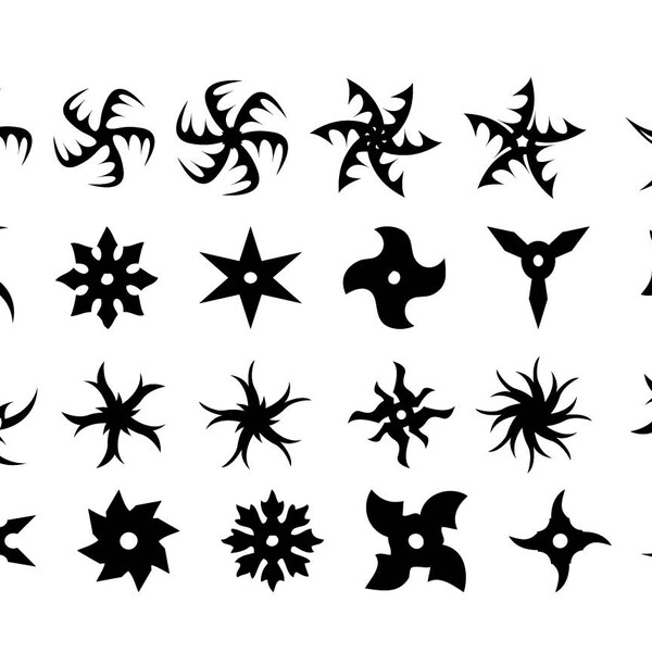 Ninja Star Template Dxf - Etsy