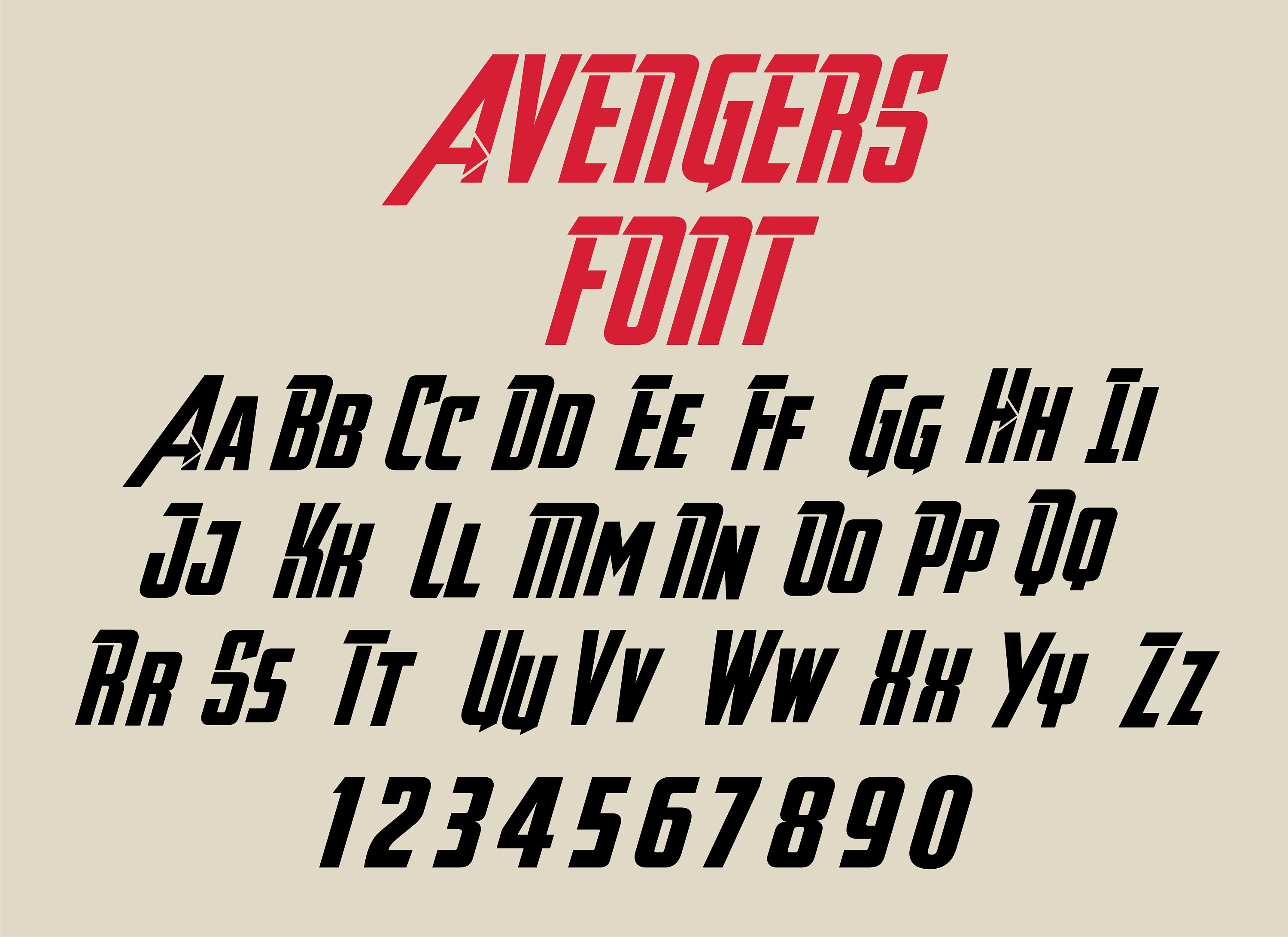 Fuente Avengers Alfabeto SVG PNG DXF | Etsy