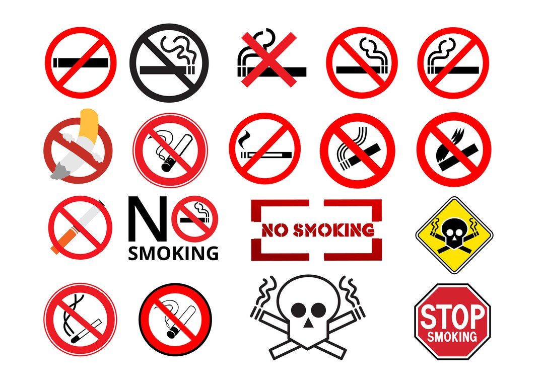 No Smoking Bundle, SVG, PNG, DXF - Etsy