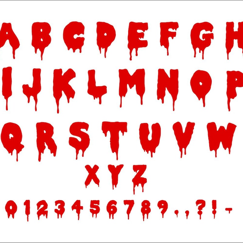 Bloody Letters - Etsy