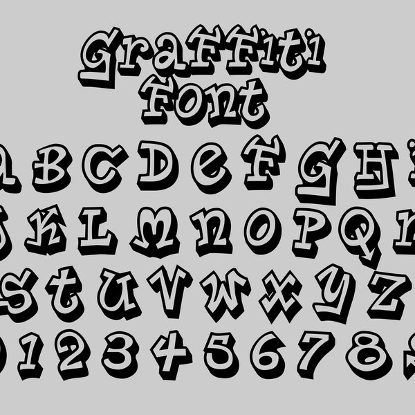 Alphabet Svg Graffiti - Etsy