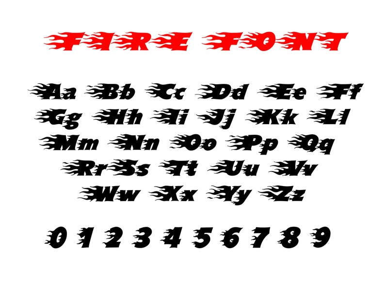 Fire Alphabet, Flame Font, SVG, PNG, DXF - Etsy