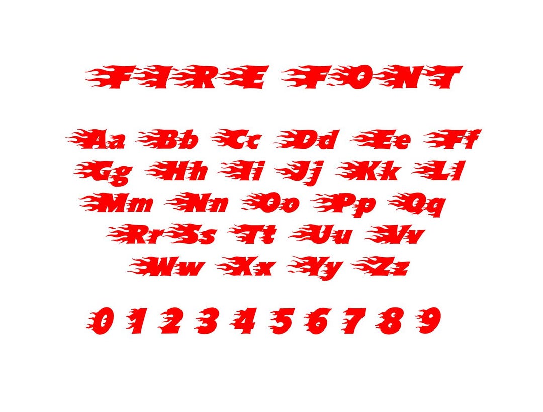 Fire Alphabet, Flame Font, SVG, PNG, DXF - Etsy