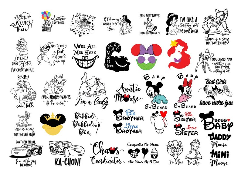Cartoon Bundle Cartoon Character SVG PNG DXF - Etsy Australia