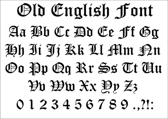 Old English Font SVG PNG DXF - Etsy Hong Kong
