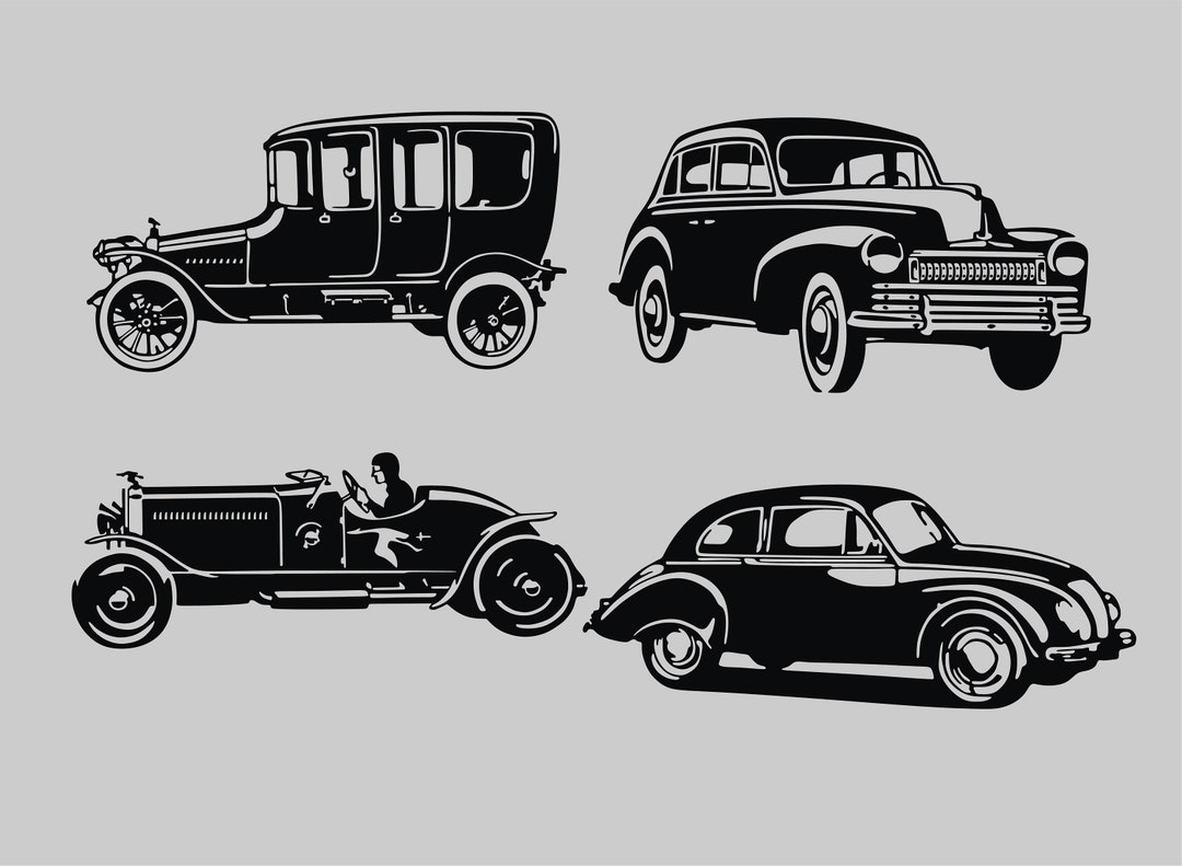Vintage Cars, Classic, SVG, PNG, DXF - Etsy
