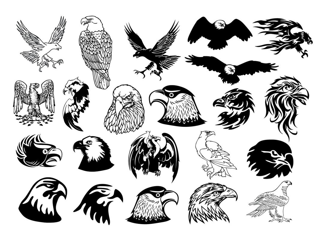 Eagle Bundle, Eagle Head, SVG, PNG, DXF - Etsy