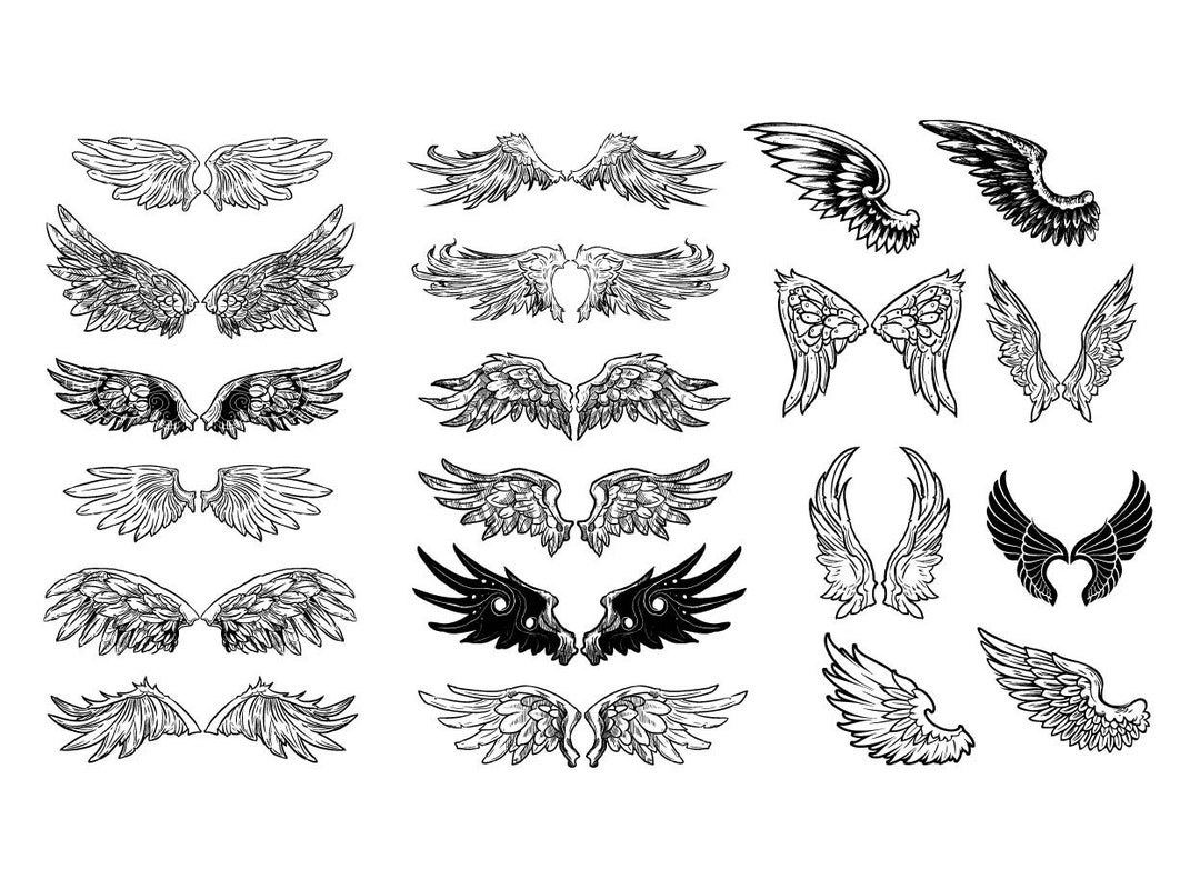 Wings Bundle, SVG, PNG, DXF - Etsy
