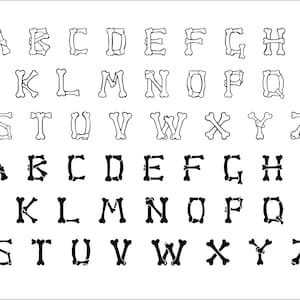 Bone Font SVG PNG DXF - Etsy