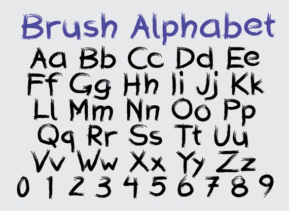 Brush Alphabet Brush Font SVG PNG - Etsy UK