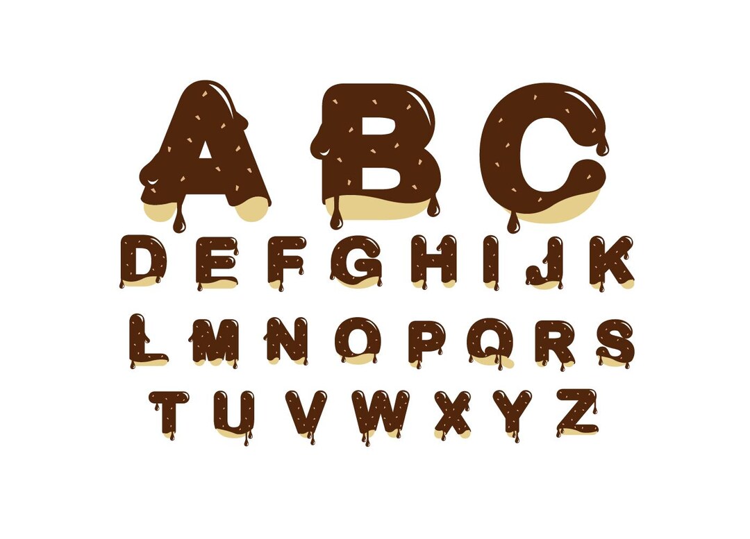 Chocolate Letters, Alphabet, SVG, PNG, DXF - Etsy UK