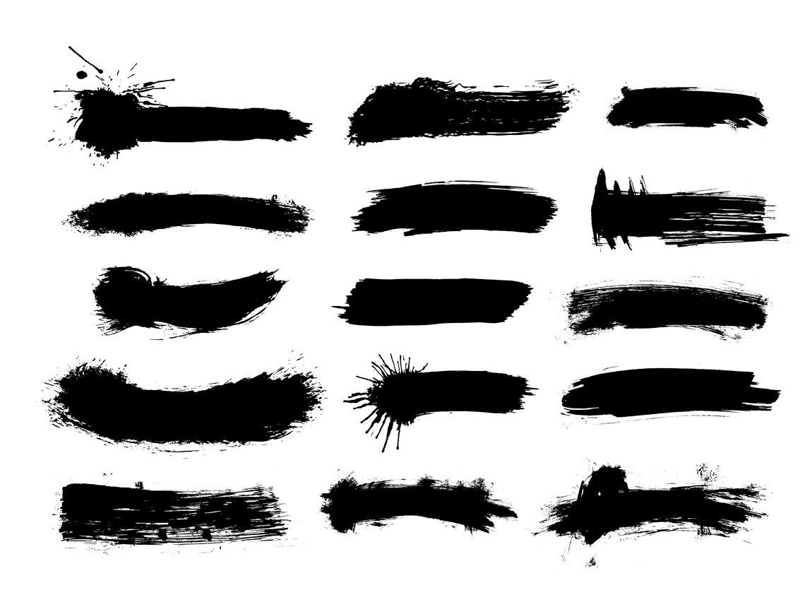 Brush Stroke, Banner, Vector, SVG, PNG, DXF - Etsy