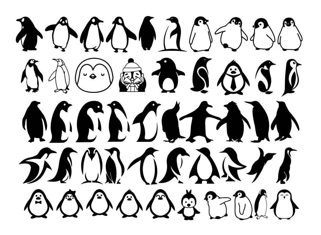 Penguin Bundle, SVG, PNG, DXF - Etsy