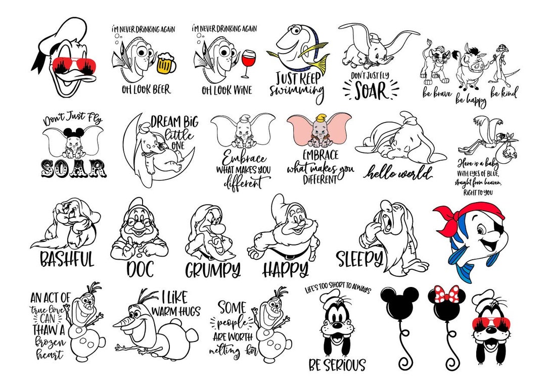 Cartoon Bundle, Cartoon Character, SVG, PNG, DXF - Etsy