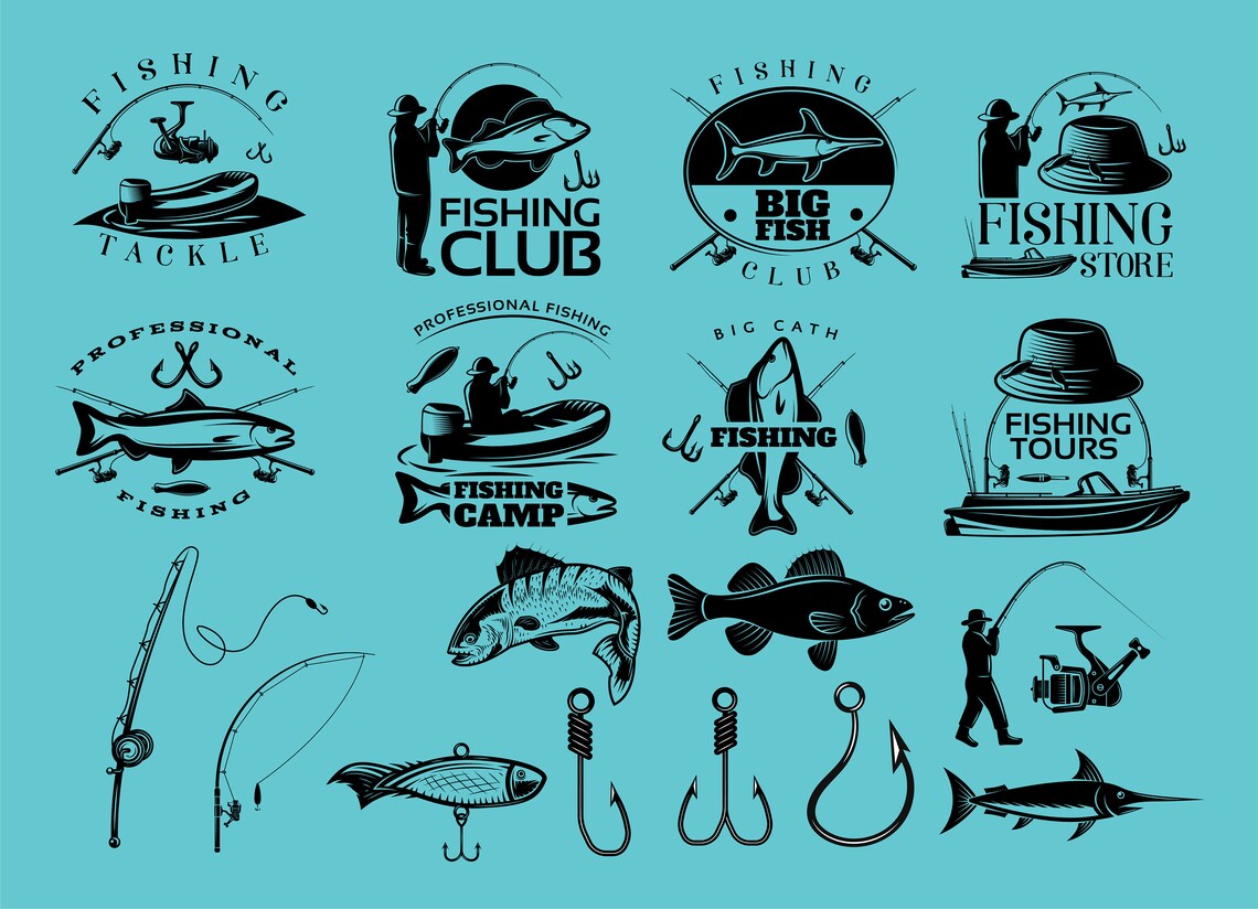 Fishing Bundle SVG PNG DXF | Etsy