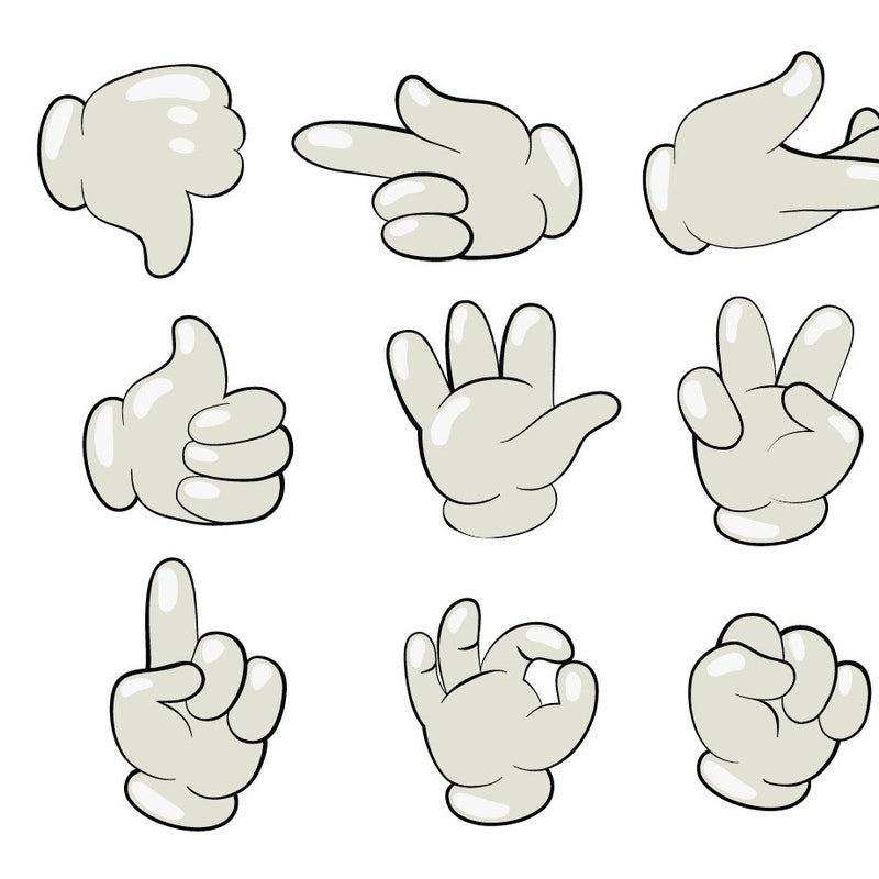 Cartoon Gloves - Etsy
