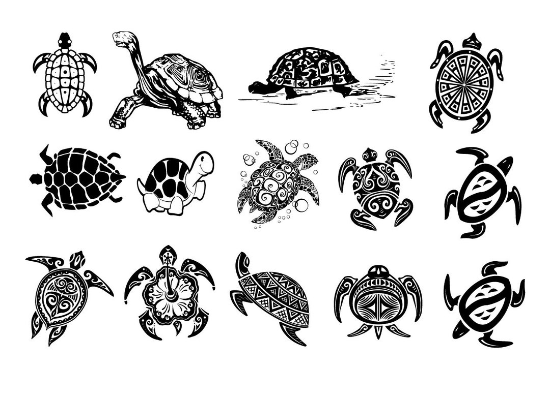 Turtle Bundle, Aquatic, SVG, PNG, DXF - Etsy