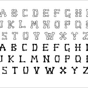 Bone Font SVG, PNG, DXF - Etsy
