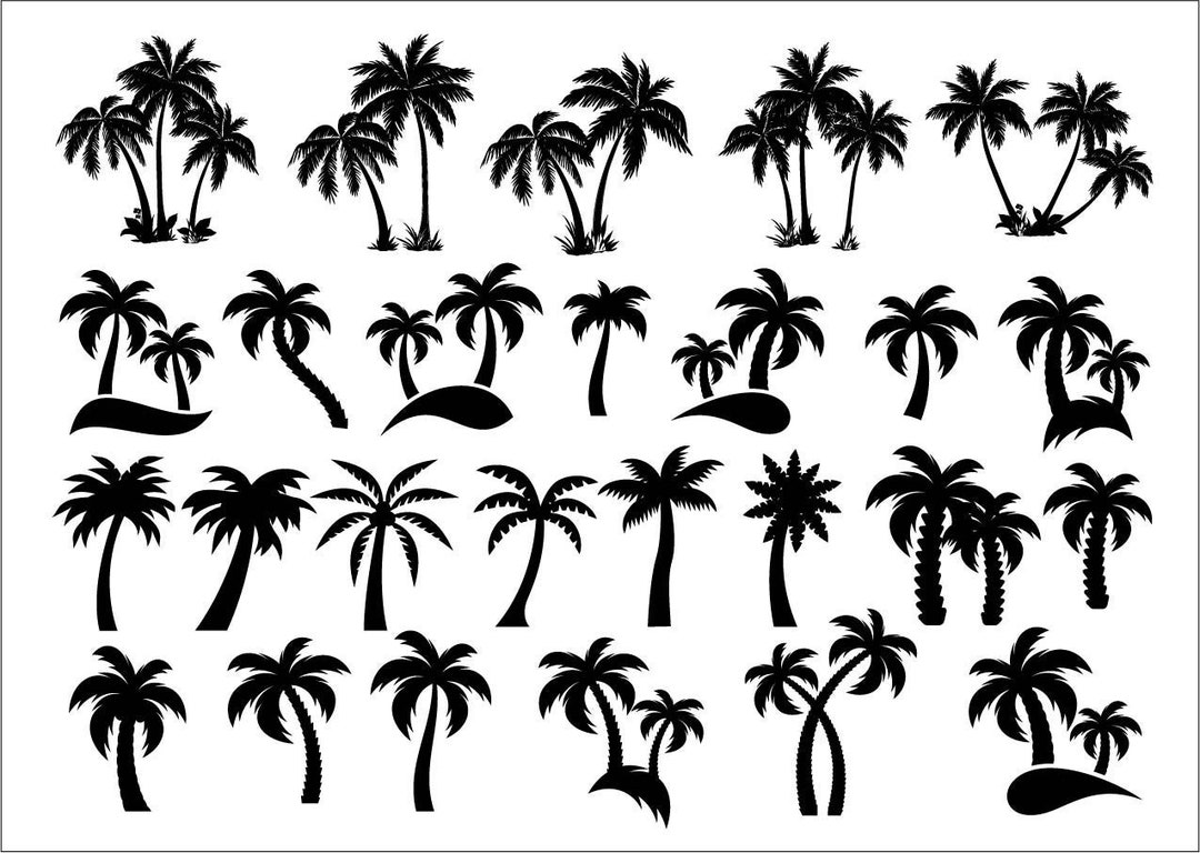 Palm Tree Bundle, SVG, PNG, DXF - Etsy