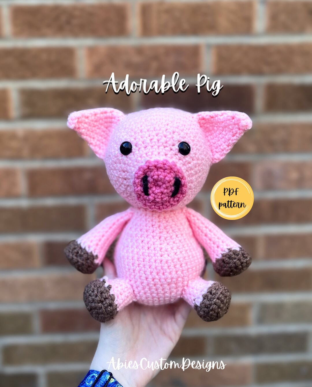 Pig Crochet Pattern, Amigurumi Crochet Pattern, Crochet Pig, Crochet ...