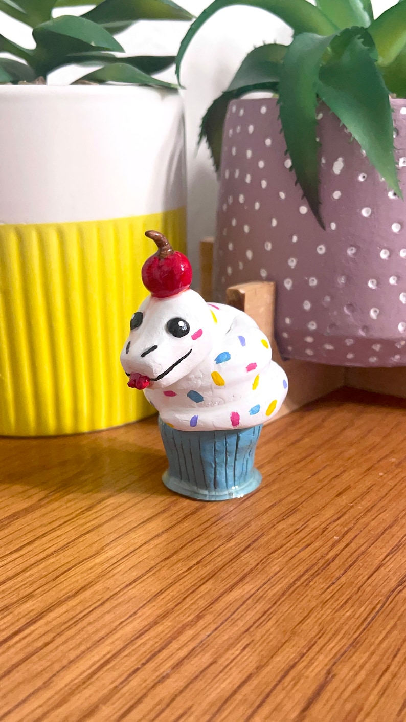 Handmade Cupcake Snake, Clay Cupsnake, Handmade Gift, Cupcake Snake ...