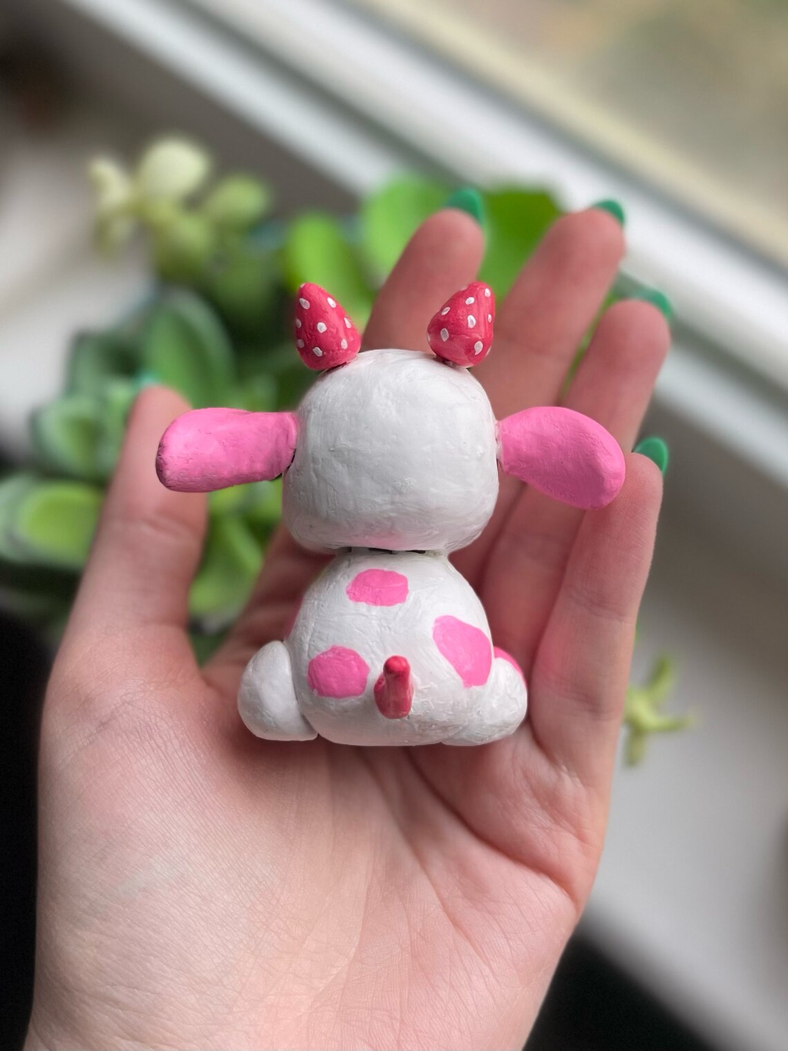 Handmade Strawberry Cow, Made to Order Clay Cow, Handmade Gift ...