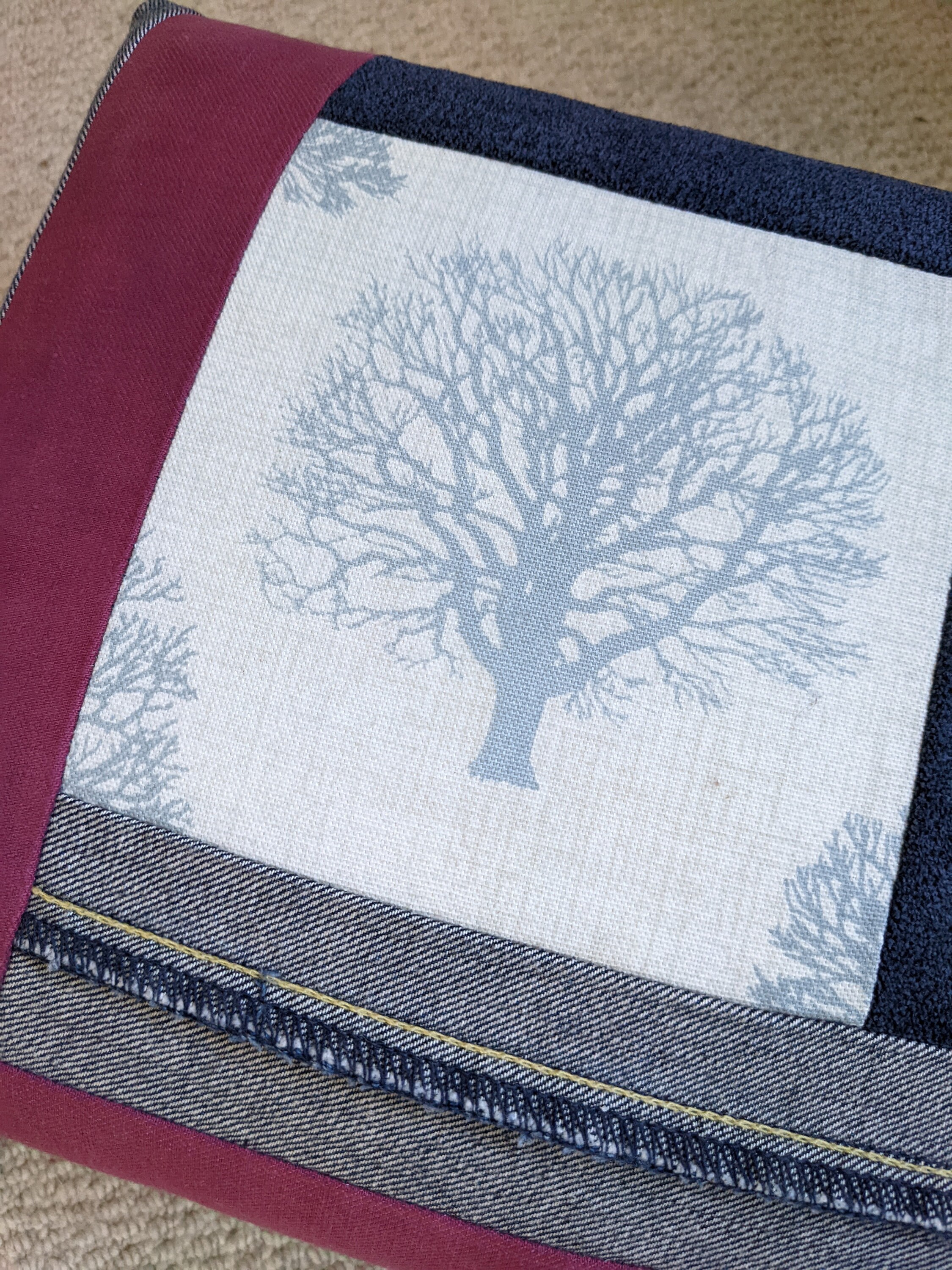 Patchwork Footstool With Queen Style Feet - Etsy