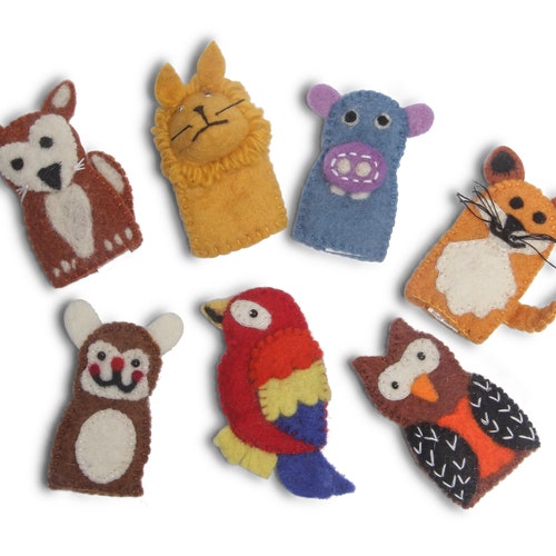 Forest Animals Finger Puppets-children Puppets-quiet | Etsy