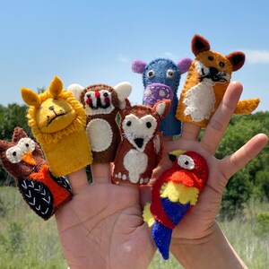 Forest Animals Finger Puppets-children Puppets-quiet Toys-great to ...