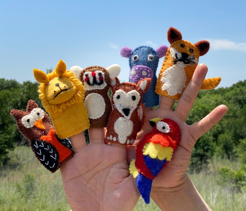 Forest Animals Finger Puppets-children Puppets-quiet | Etsy