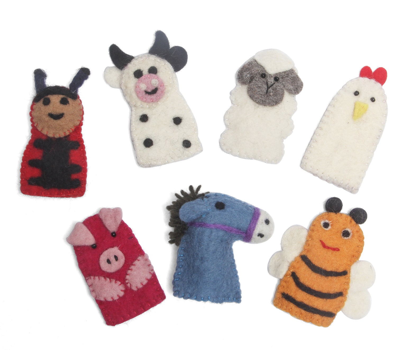 Farm Finger Puppets | Animal Puppets | Wool Felt Finger Puppets ...