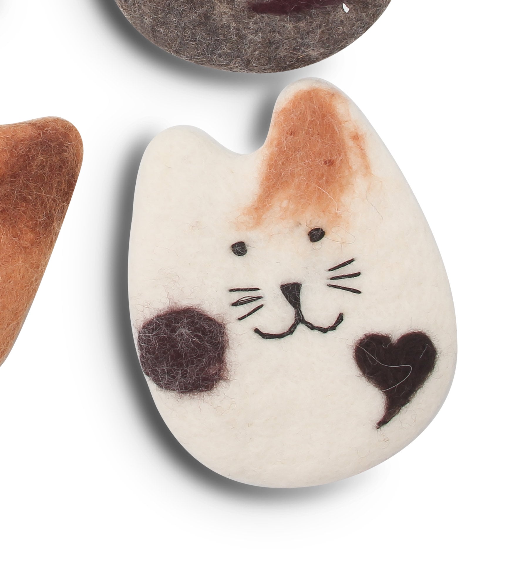 Absorbent Handmade Cat Coasters-set of Four-4-wool Felt-gifts - Etsy Canada