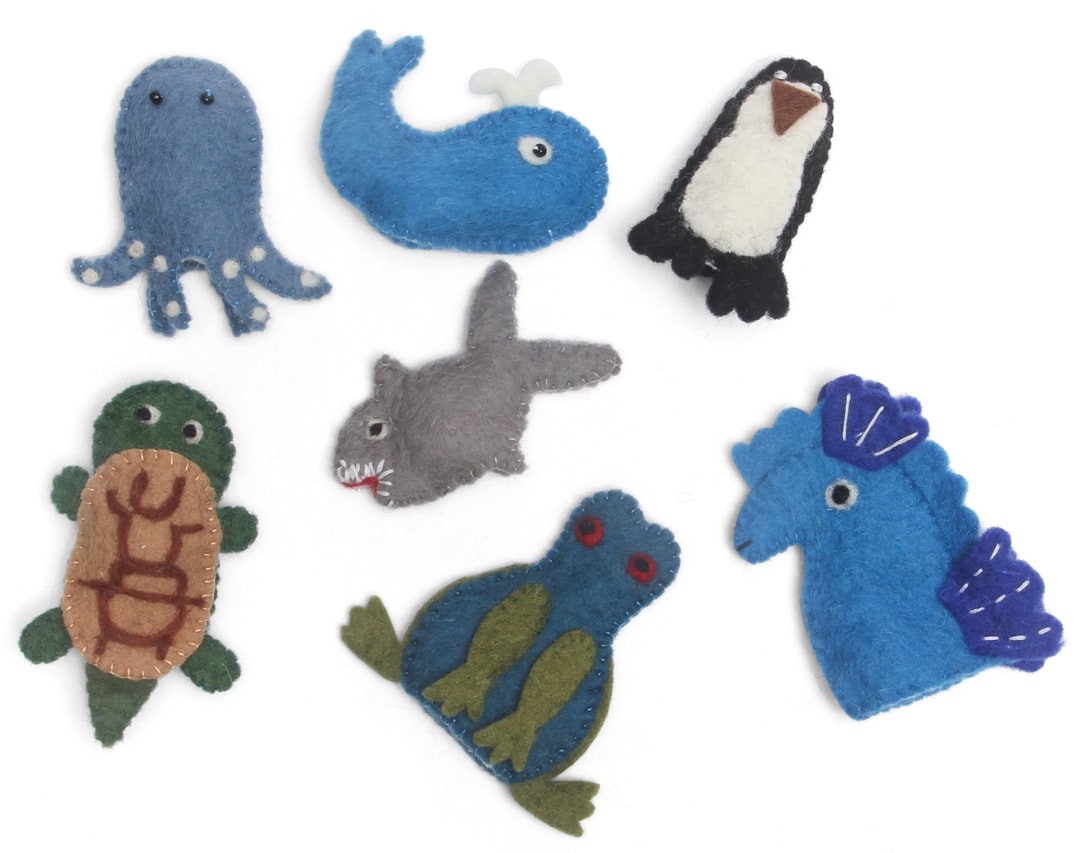 Water Animals Finger Puppets-children Puppets-quiet Toys-great to ...