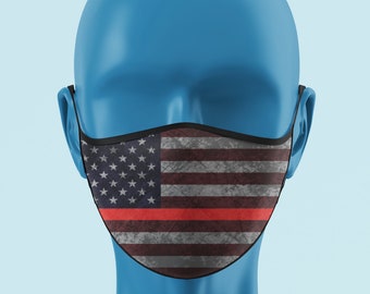 Thin Red Line Mask | Etsy