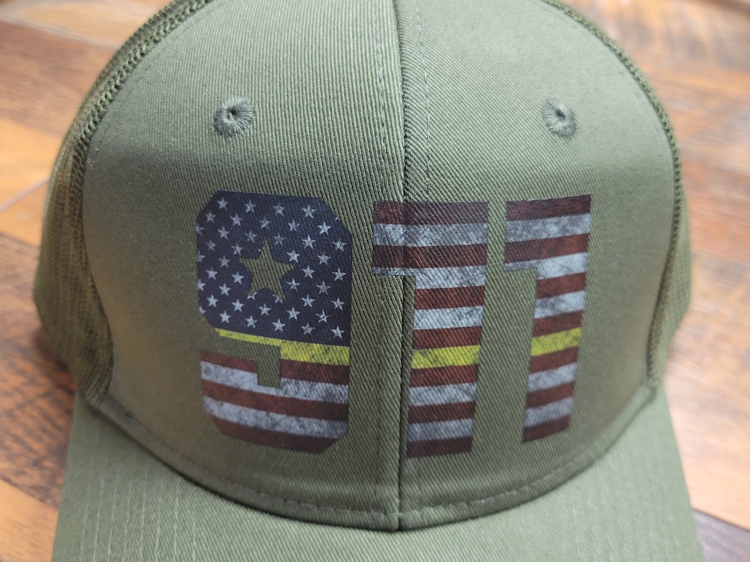 911 Mesh Hat Structured Trucker Hat Baseball Cap Emergency 911 ...
