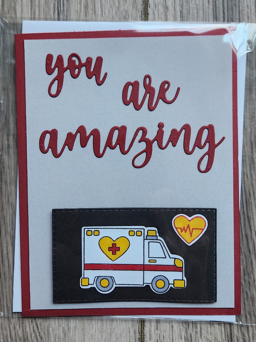 Thank You Card for First Responders, White Line Dispatcher Gift Card ...