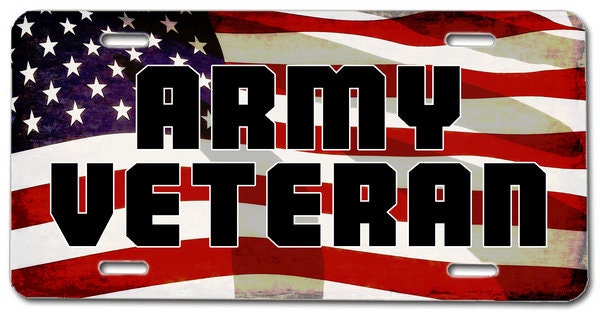 US Military Veteran License Plates Army Air Force Navy - Etsy