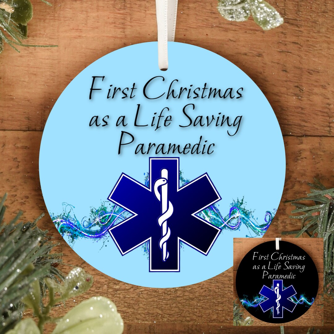 Paramedic Personalized Photo Ornament | Thin White Line Paramedic ...