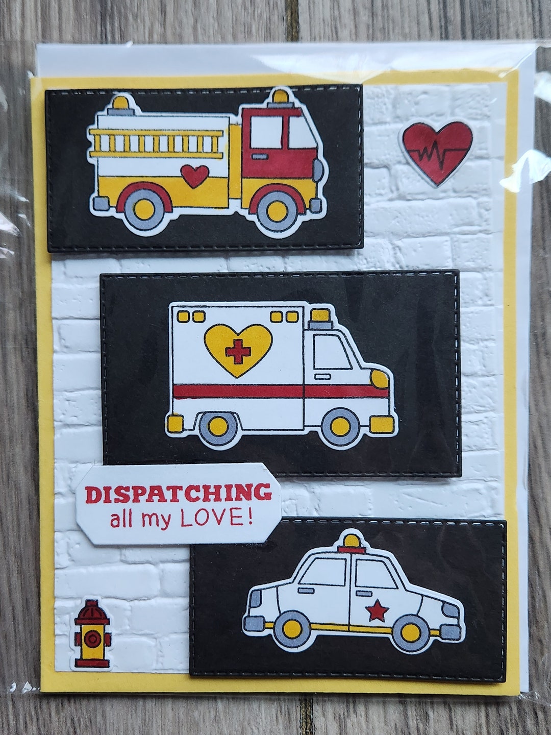 Thank You Card for First Responders, Gold Line Dispatcher Gift Card ...